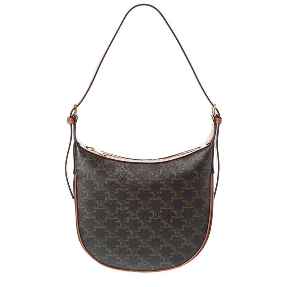 Celine | Bags | Celine Heloise Small Triomphe Canvas Leather Shoulder ...
